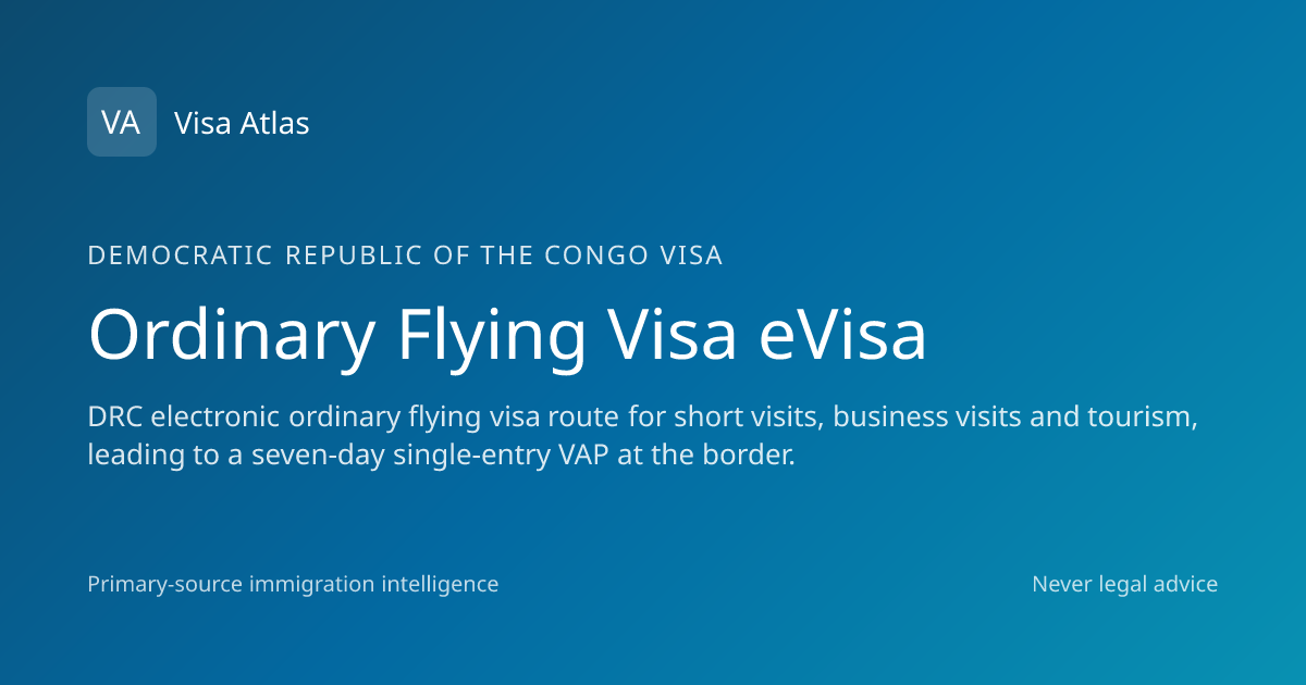 Ordinary Flying Visa eVisa — Democratic Republic of the Congo (2026 ...