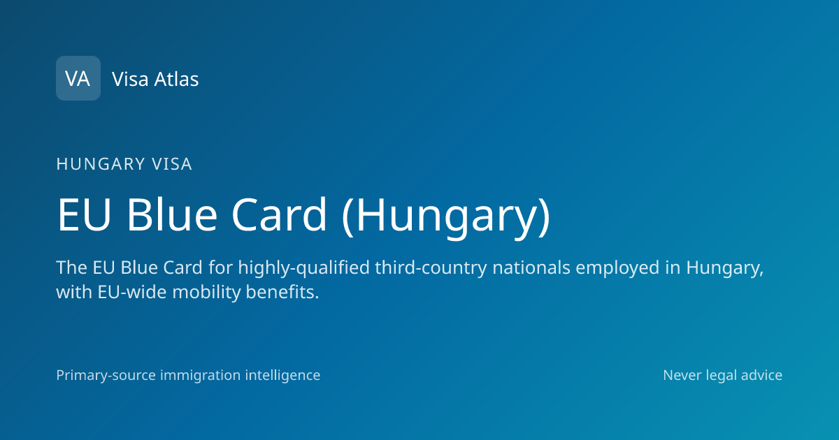 EU Blue Card (Hungary) — Hungary (2026 guide) · Visa Atlas